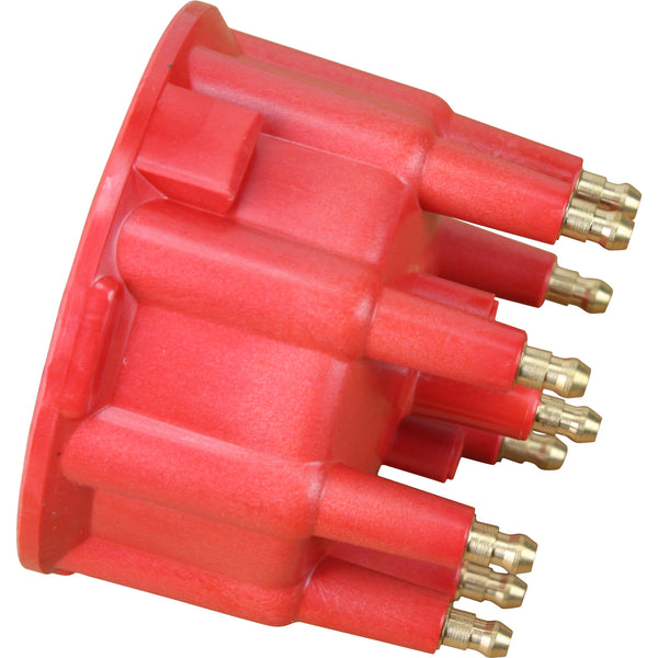 Red Male HEI Terminal Ignition Distributor Cap For V8 Pro Billet Distr ...